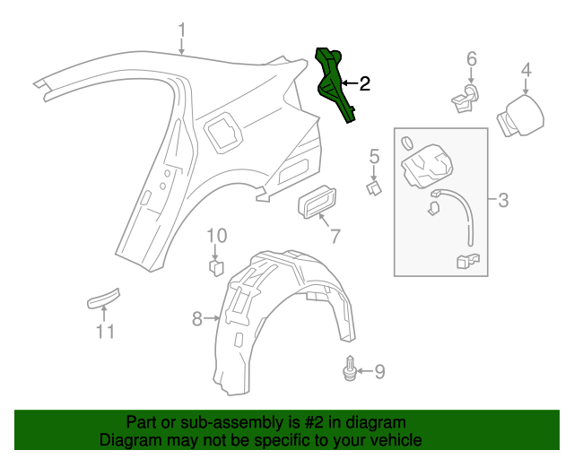 63320-T2A-A00ZZ - Gutter, R Rear - 2013-2017 Honda Accord | Honda Car ...