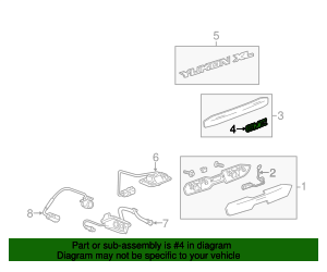 2015-2020 GMC Rocket Red Liftgate Emblem 84674414 GM | GMPartsDirect.com