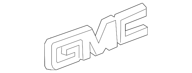 2015-2020 GMC Rocket Red Liftgate Emblem 84674414 GM | GMPartsDirect.com