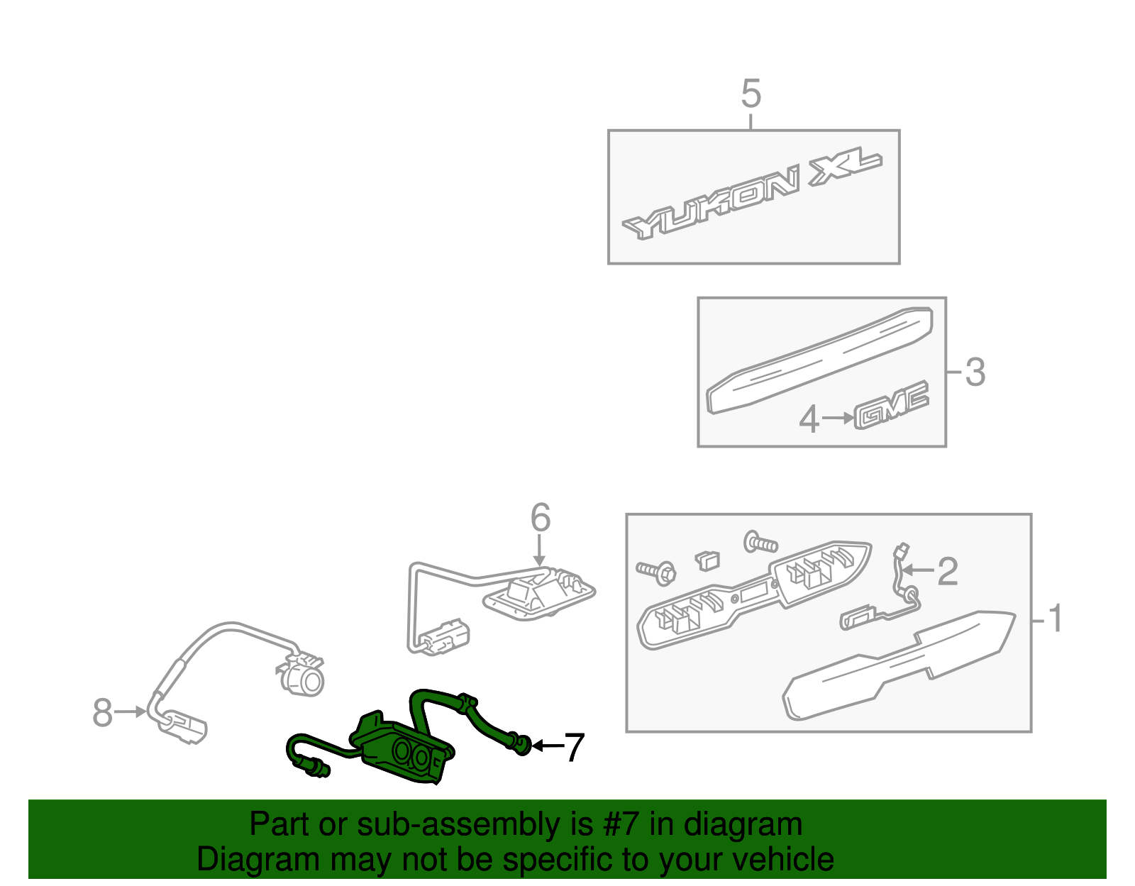 2017-2020 GM Video Display Inside Rearview Mirror Camera 84271644 GM ...