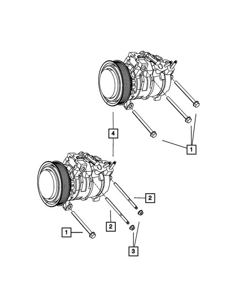 Air Conditioner Compressor and Mounting for 2016 Ram 3500 | OEM Parts ...