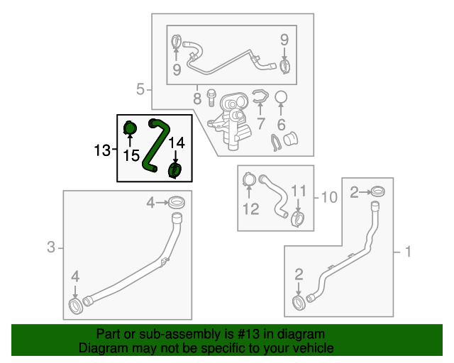 2009-2016 Porsche Engine Coolant Pipe 9A1-106-611-00 | AutoNationParts.com
