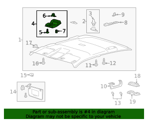 2019-2020 Ford Ranger Overhead Console KB3Z-58519D58-A | TascaParts.com