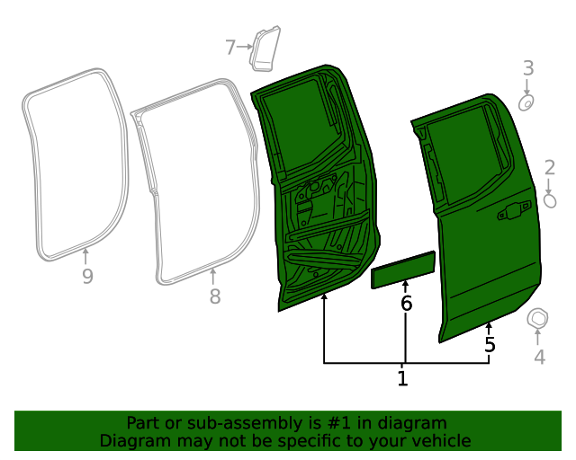 Rear Passenger Side Door 86817880 | QuirkParts
