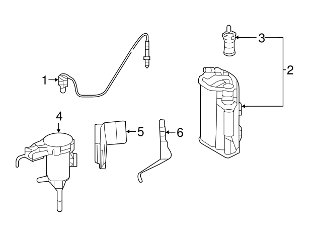 2016-2022 Mercedes-Benz Purge Valve Rear Bracket 253-476-00-36 | MB OEM ...