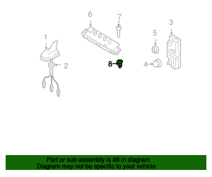 2008-2017 Audi Antenna Booster Nut WHT-000-025 | Audi USA Parts