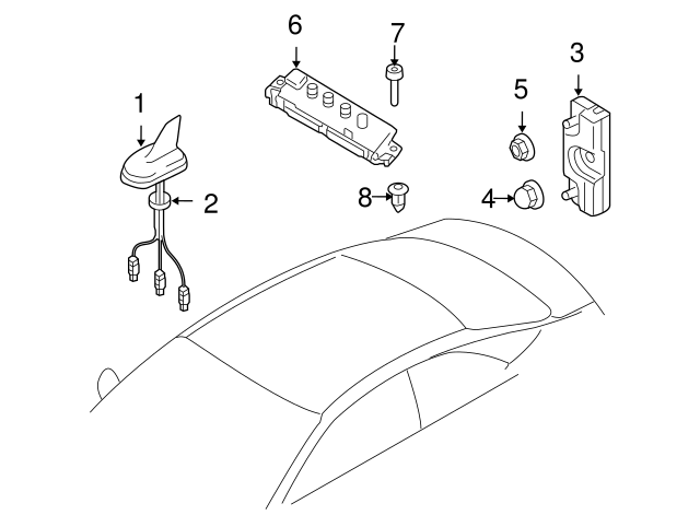 2008-2017 Audi Antenna Booster Nut WHT-000-025 | Audi USA Parts