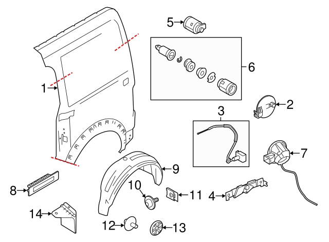 2010-2013 Ford Transit Connect Latch 2T1Z-61264A00-B | OEM Parts Online