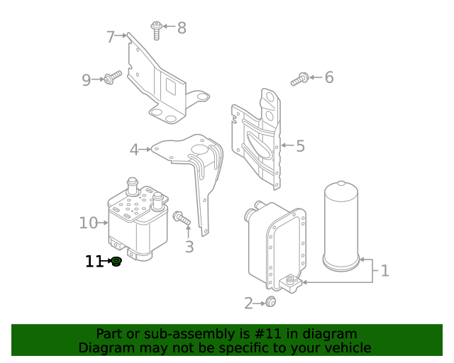 2019-2023 Audi A/C Accumulator Nut N-023-002-14 | Audi USA Parts