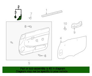 67492-AD010 - Door Trim Molding 1995-2004 Toyota Tacoma ...