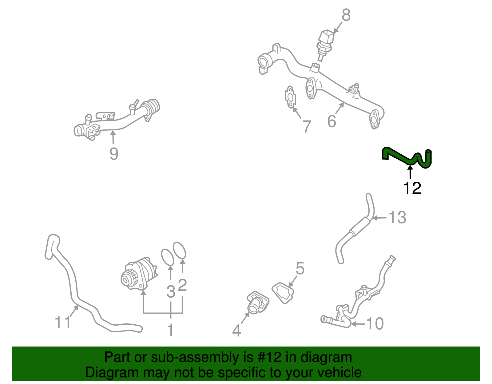 2007-2012 Nissan Pathfinder Upper Hose 21501-ZS00A | Scott Evans Nissan ...