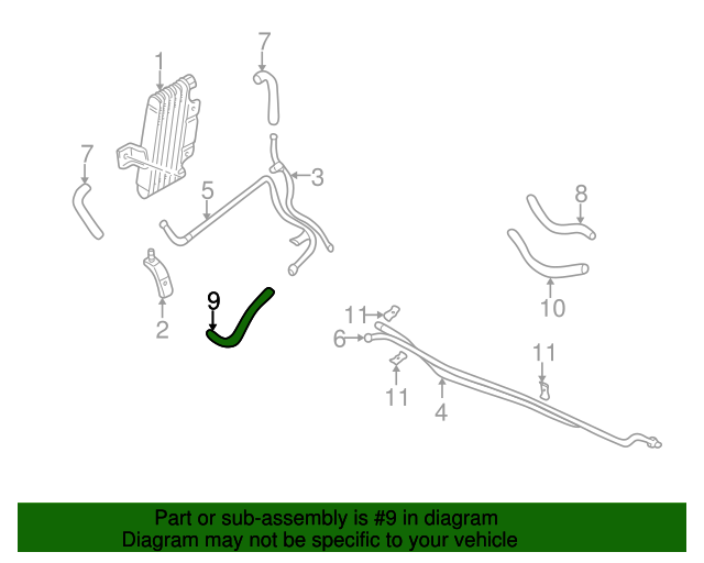 Genuine OEM Connector Hose Part# MR453652 Fits 2001-2006 Mitsubishi ...