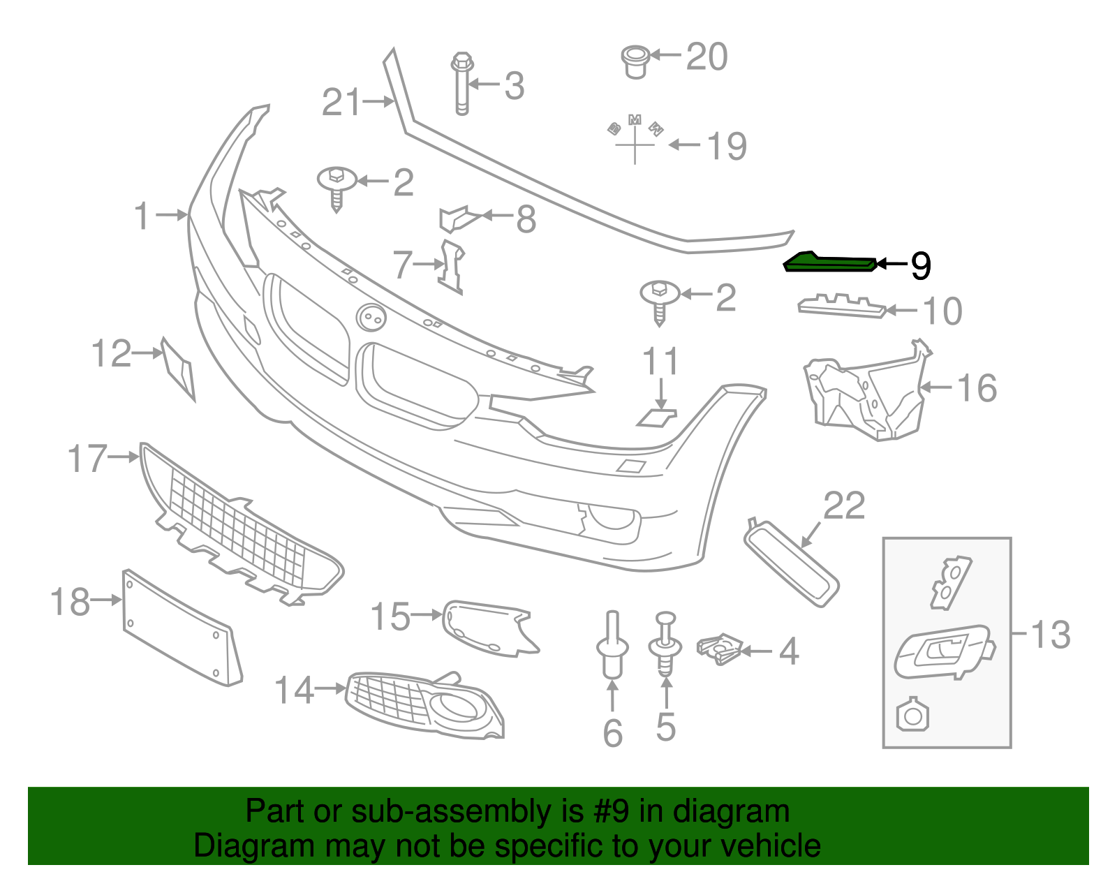 51117294679 - 2014-2020 BMW Side Bracket (51-11-7-294-679) | BMW of ...