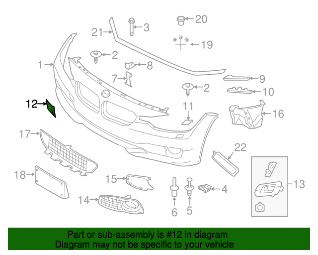 51-11-8-061-005 - Tow Eye Cap - 2014-2020 BMW | Buy BMW Parts Now