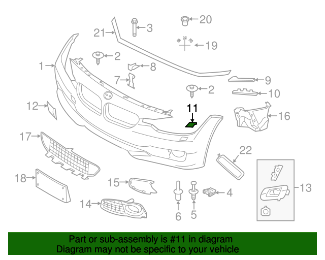 Genuine BMW 51-11-8-060-682 | Cover, Spray Nozzle, Primed Right | FREE ...
