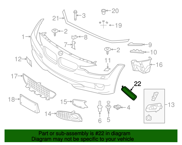 2014-2020 BMW Reflector 63-14-7-295-542 | BMWPartsDirect.com