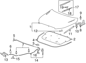 2010-2013 Buick LaCrosse Hood Ornament Clip 11571213 | TascaParts.com