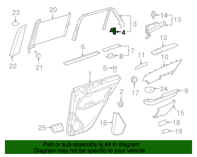 166-811-08-77 - Window Trim Hook - 2012-2019 Mercedes-Benz | World ...