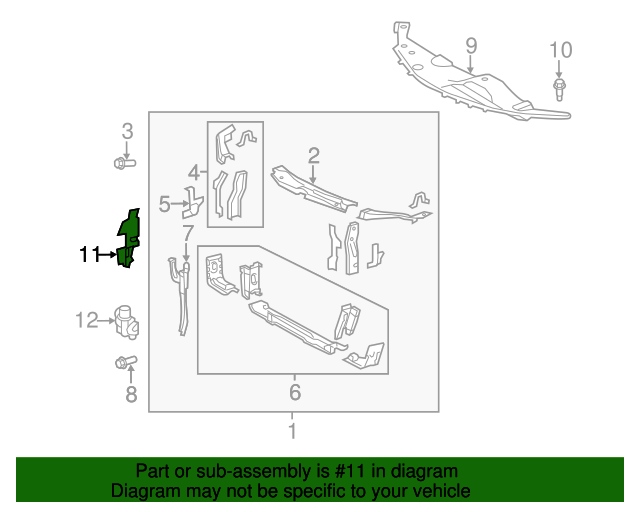 2012-2014 Toyota Camry Deflector 53294-06320 | Toyota Parts Center