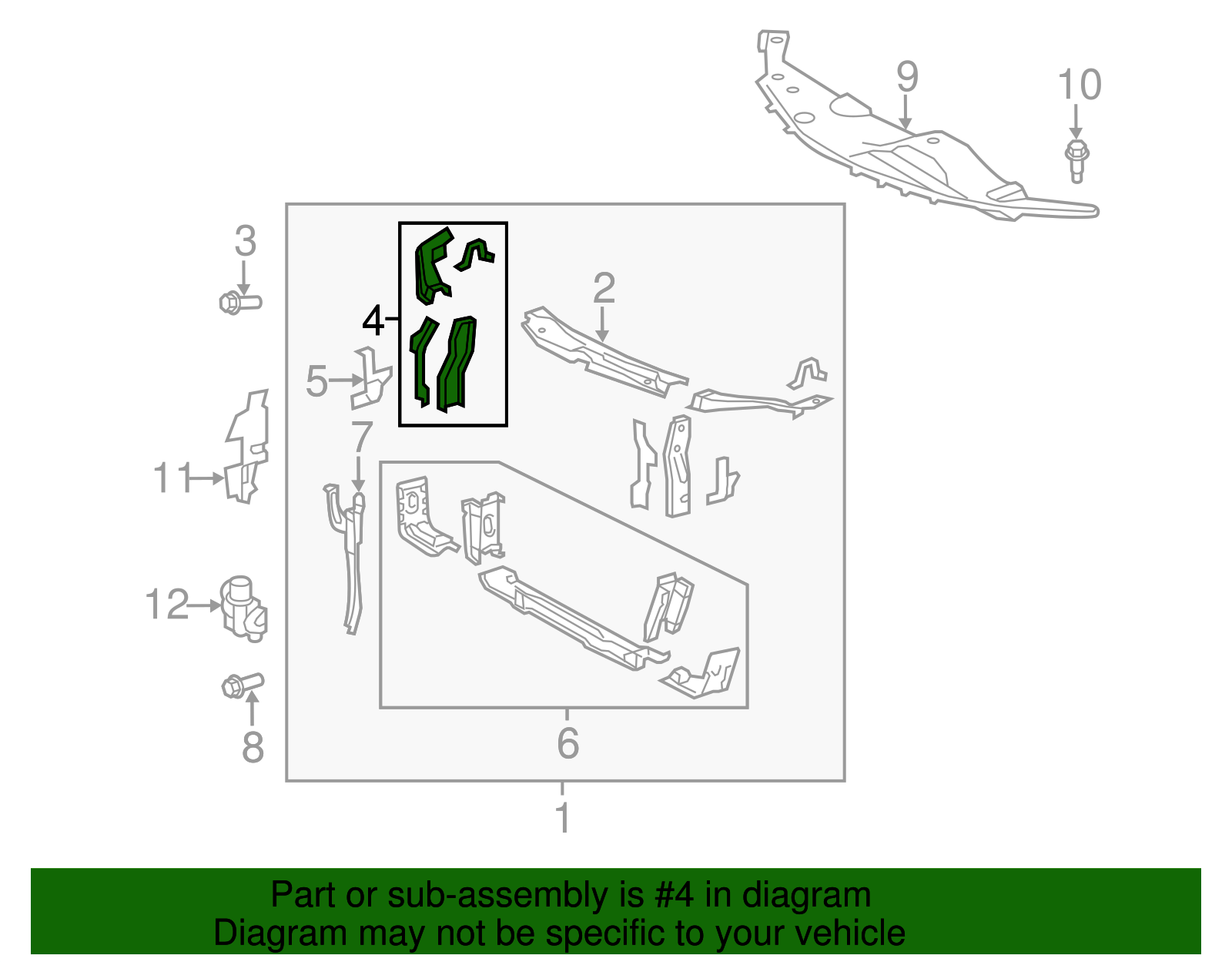 Genuine Toyota Upper Support part# 53203-06170 for 2012-2014 Toyota ...