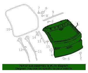 2019-2024 Cadillac XT4 Lift Gate 84551765 GM | GMPartsDirect.com