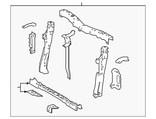 53201-12906 - Radiator Support - 2016-2018 Toyota | OEM Genuine Toyota ...
