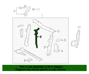 5320912161 - 2016-2018 Toyota - Center Support | Nucar Toyota Parts