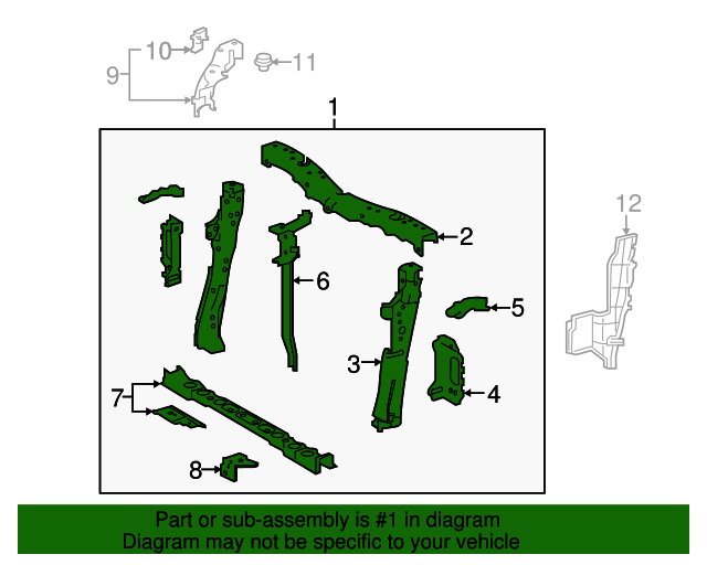 53201-12906 - Radiator Support - 2016-2018 Toyota | OEM Genuine Toyota ...