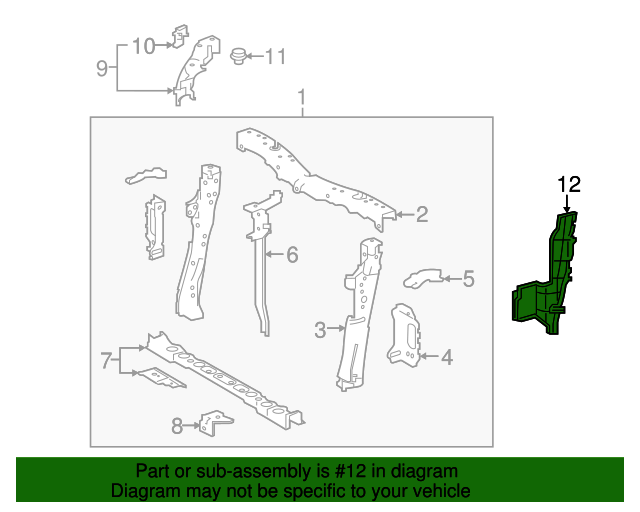 2016-2018 Toyota Air Deflector 16593-37050 | OEM Parts Online