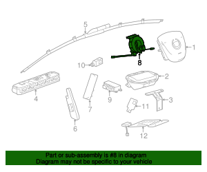 2013-2019 Cadillac Steering Wheel Airbag Coil 84291663 GM ...