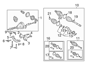 2004-2008 Lexus Differential Mount 52380-48040 | OEM Parts Online