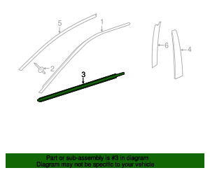 OEM 2015-2017 Toyota Camry Belt Molding Part # 75710-06180 | Modern ...