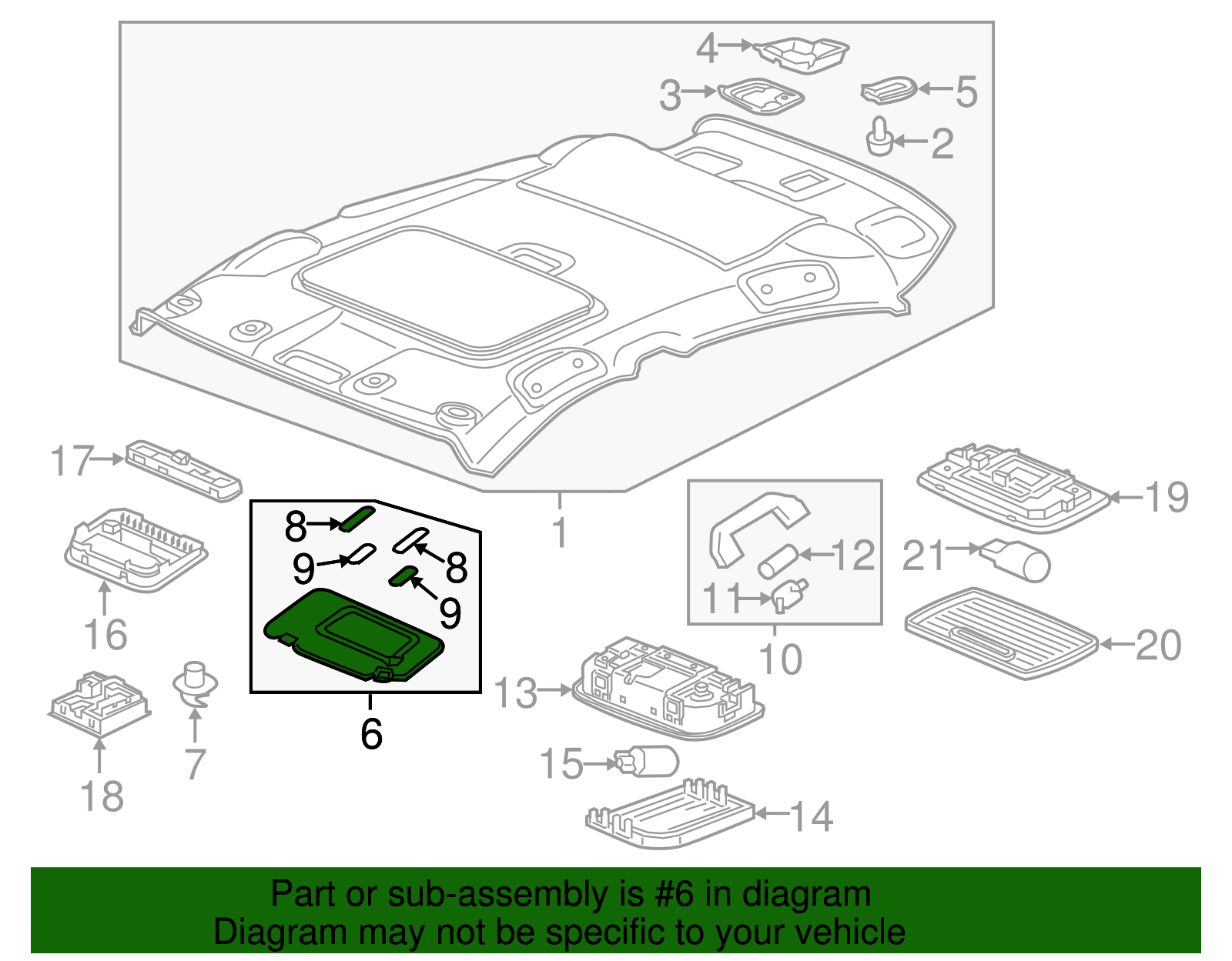 83280-T7W-A12ZA - Sun-Visor Assembly L *NH882L* (Illumination ...