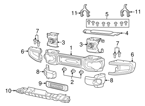 Bumper & Components - Front for 2017 Jeep Wrangler | TascaParts.com