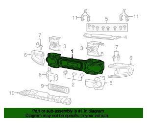 2014-2018 Jeep Bumper 68195896AC | Mopar Parts Canada