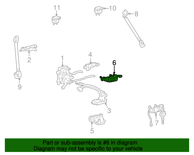 1996-2002 Toyota 4Runner Liftgate Latch Handle 69023-35010 | Toyota ...