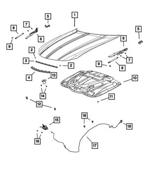2015-2023 Dodge Charger Hood 68660690AA | Mopar eStore
