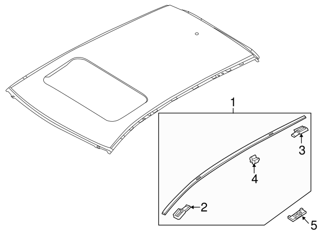 Roof Molding Clip - Mazda (D3Y0-50-629A) | TascaParts.com