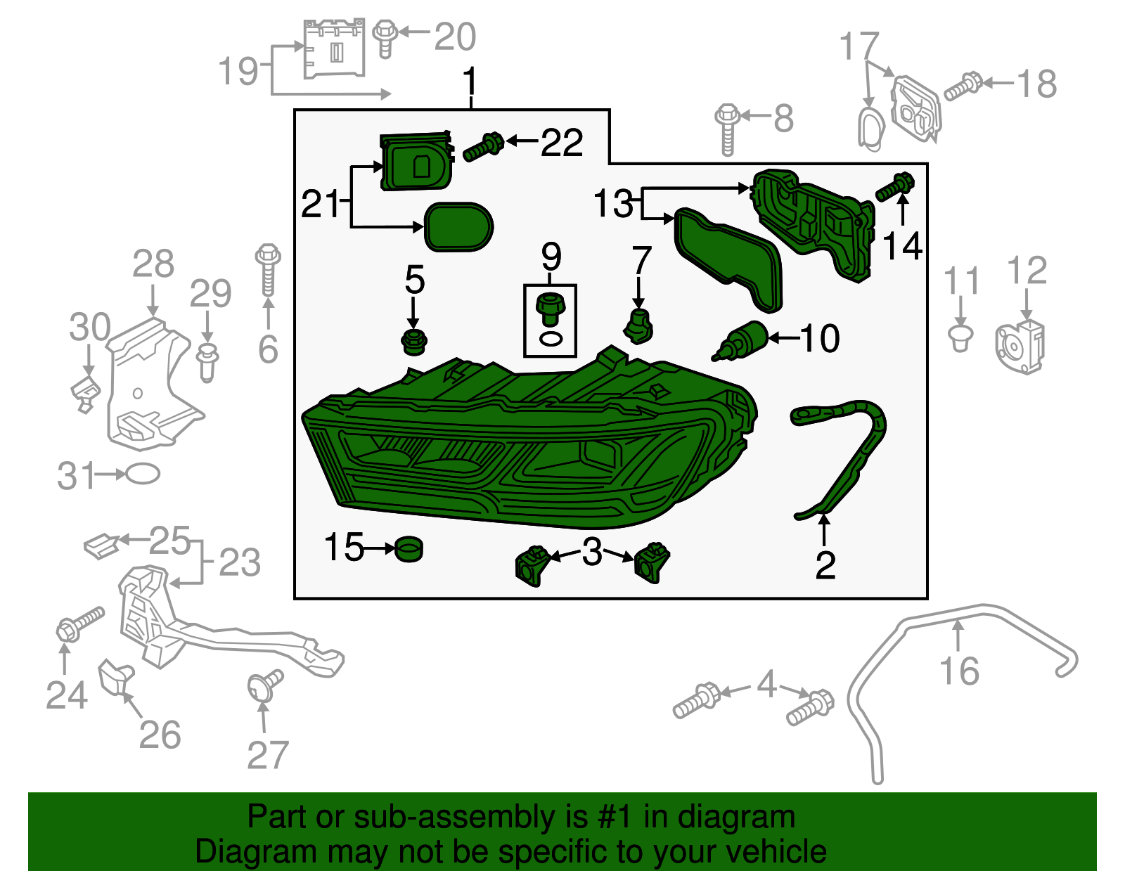 Genuine Audi 4M0-941-773-E | Composite Assembly | FREE Shipping on Most ...