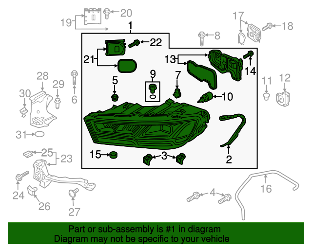 4M0-941-774-E - Headlight Assembly 2017-2019 Audi Q7 | AutoNationParts.com
