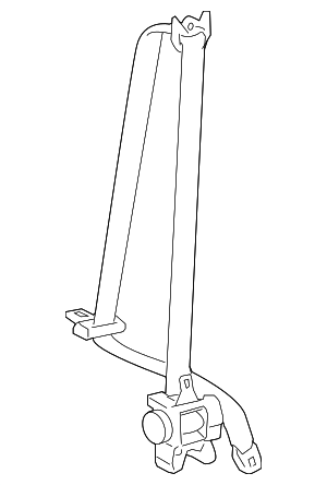 73220-06160-E1 - Seat Belt Lap And Shoulder Belt - 2007-2011 Toyota ...