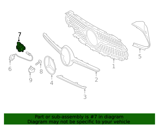 257-885-64-00 - Collision Avoidance Camera Bracket 2019-2021 Mercedes ...