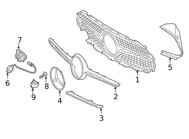 2019-2021 Mercedes-Benz CLS 450 Grille Assembly 257-885-24-02 | MB OEM ...