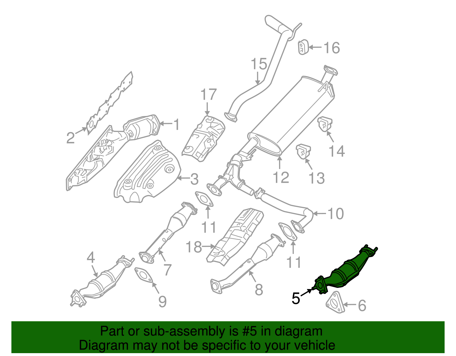 208A3-9BF0A - 2013-2014 Nissan - Catalytic Converter | Anicra Nissan Parts