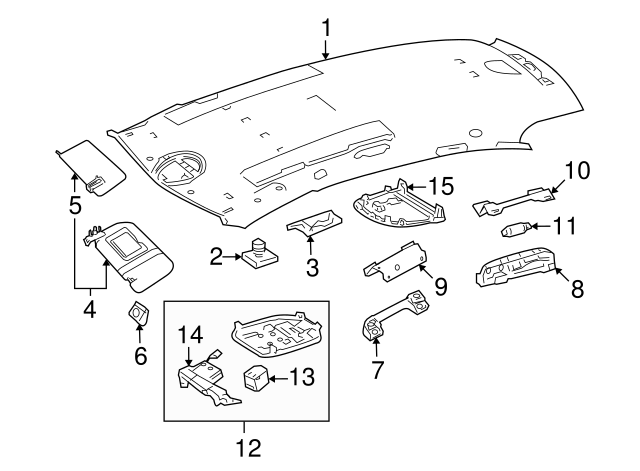 251-690-20-50-7H21 - Headliner 2006-2012 Mercedes-Benz | Mercedes-Benz ...