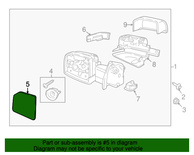 2015-2020 Ford F-150 Mirror Glass FL3Z-17K707-D | TascaParts.com