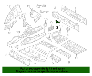 Genuine BMW 41-00-8-495-539 | Inner Panel Bracket | FREE Shipping on ...
