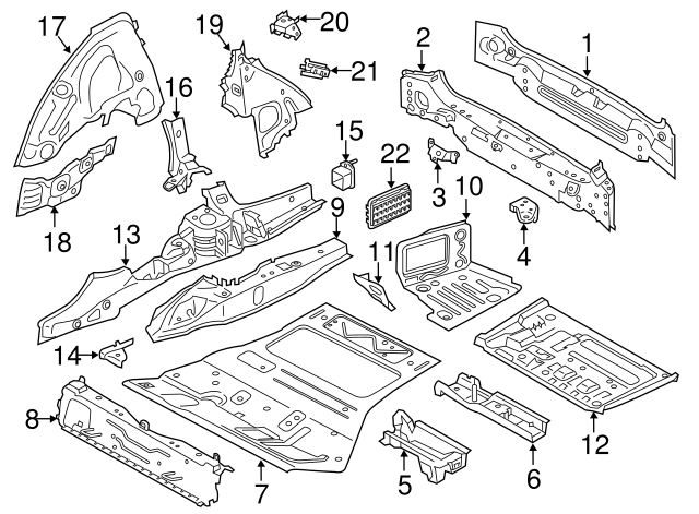 41007493965 - 2018-2024 BMW X3 Rear Body Panel (41-00-7-493-965) | BMW ...