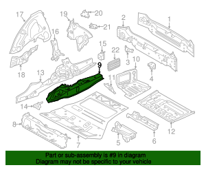 Genuine BMW 41-00-7-493-934 | Floor Side Rail | FREE Shipping on Most ...
