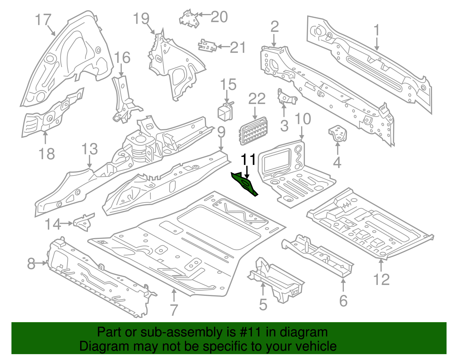 Genuine BMW 41-00-7-493-925 | Side Panel Support | FREE Shipping on ...